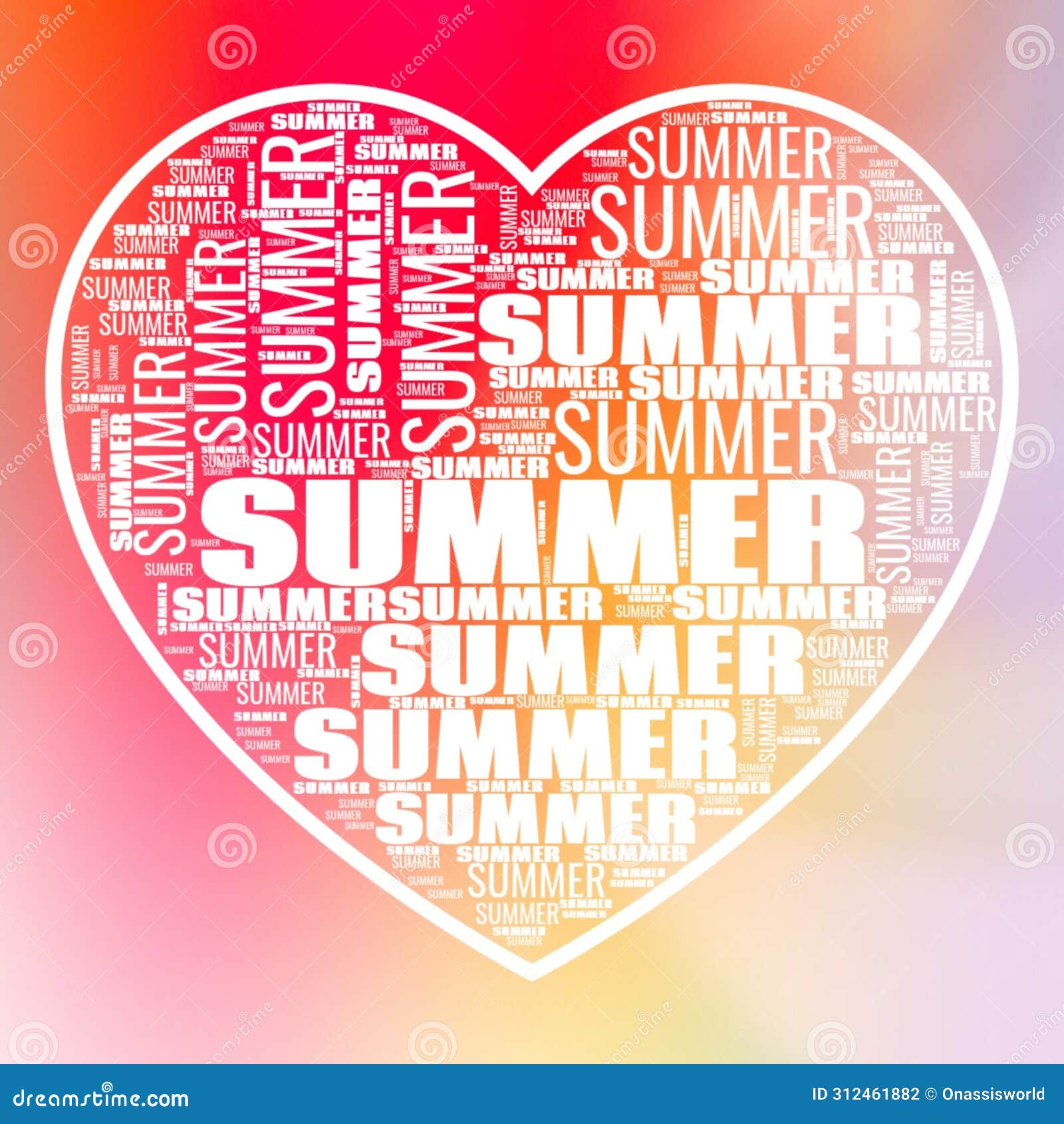 Cool Colorful Summertime Text Abstract Background Stock Illustration ...