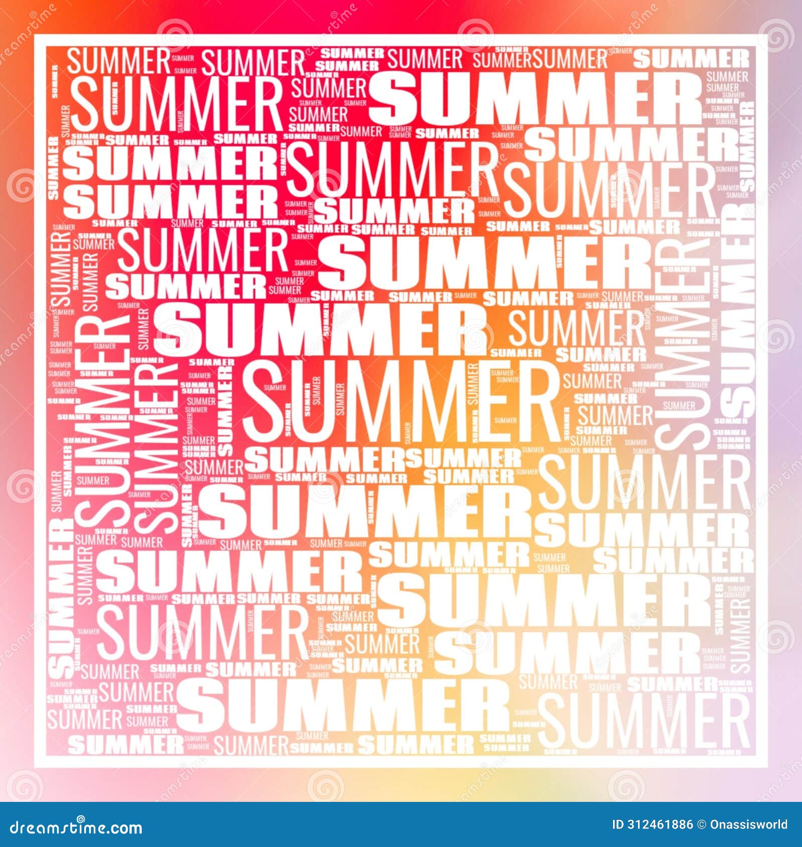 Cool Colorful Summertime Text Abstract Background Stock Illustration ...