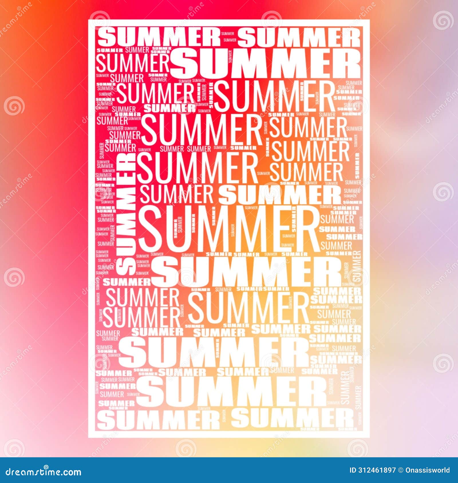 Cool Colorful Summertime Text Abstract Background Stock Illustration ...