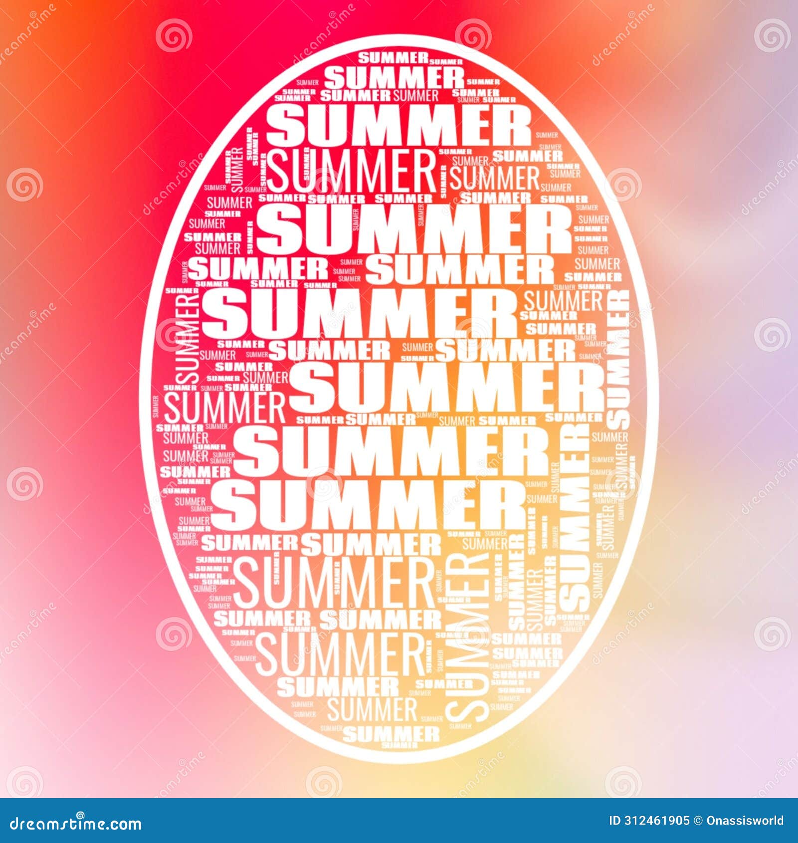 Cool Colorful Summertime Text Abstract Background Stock Illustration ...