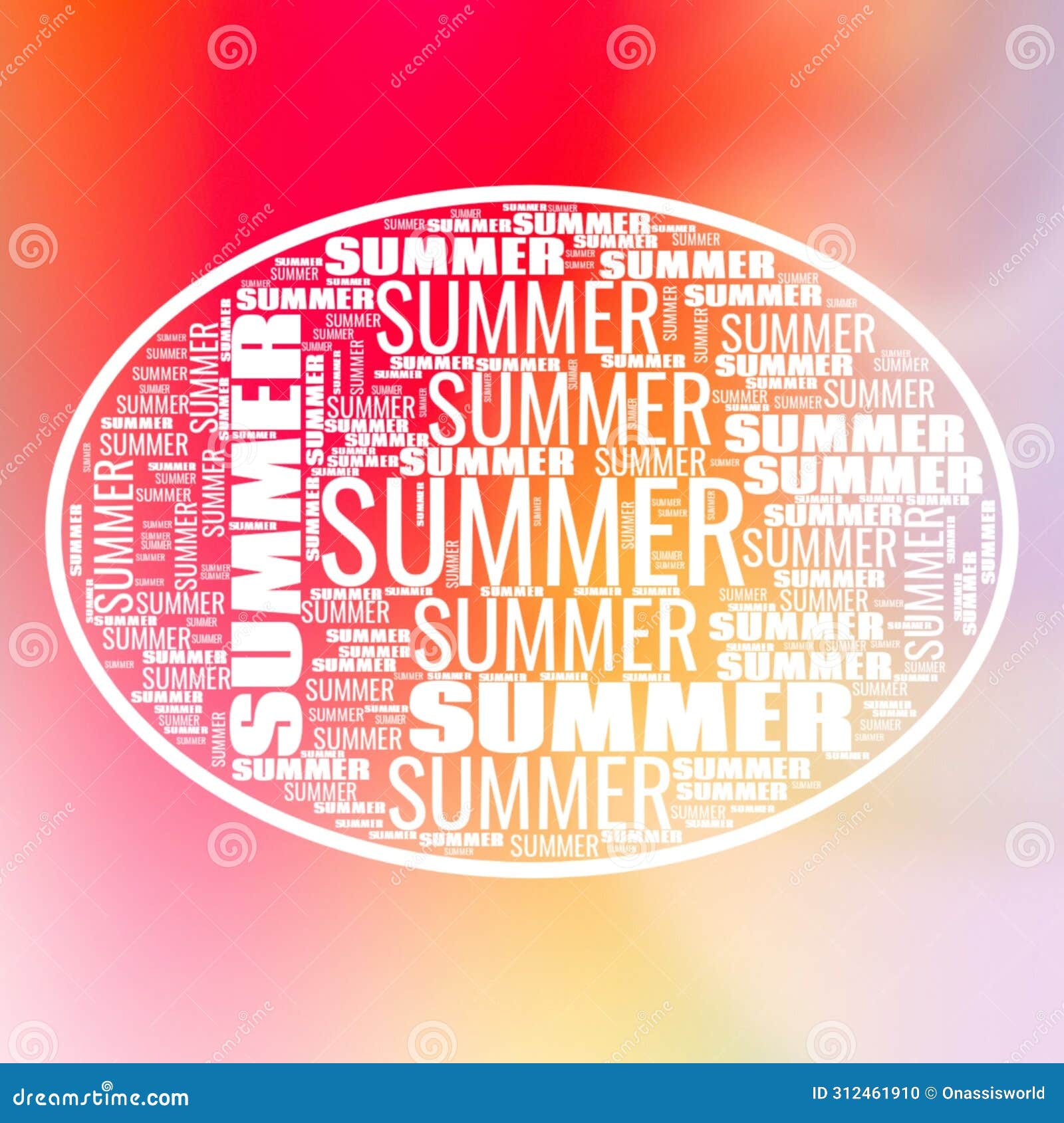 Cool Colorful Summertime Text Abstract Background Stock Illustration ...