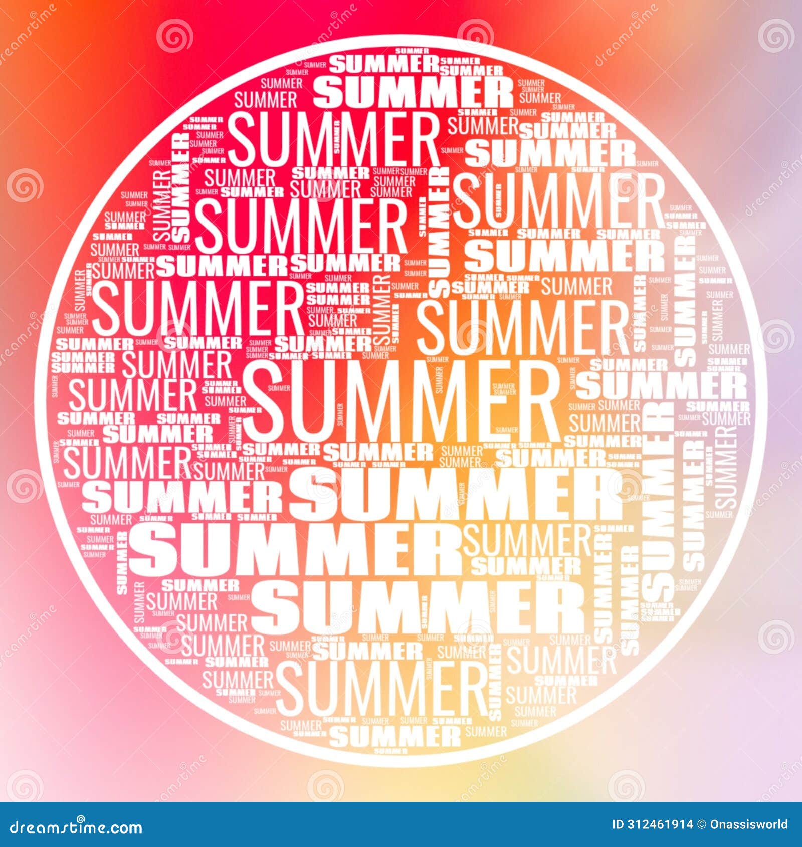Cool Colorful Summertime Text Abstract Background Stock Illustration ...