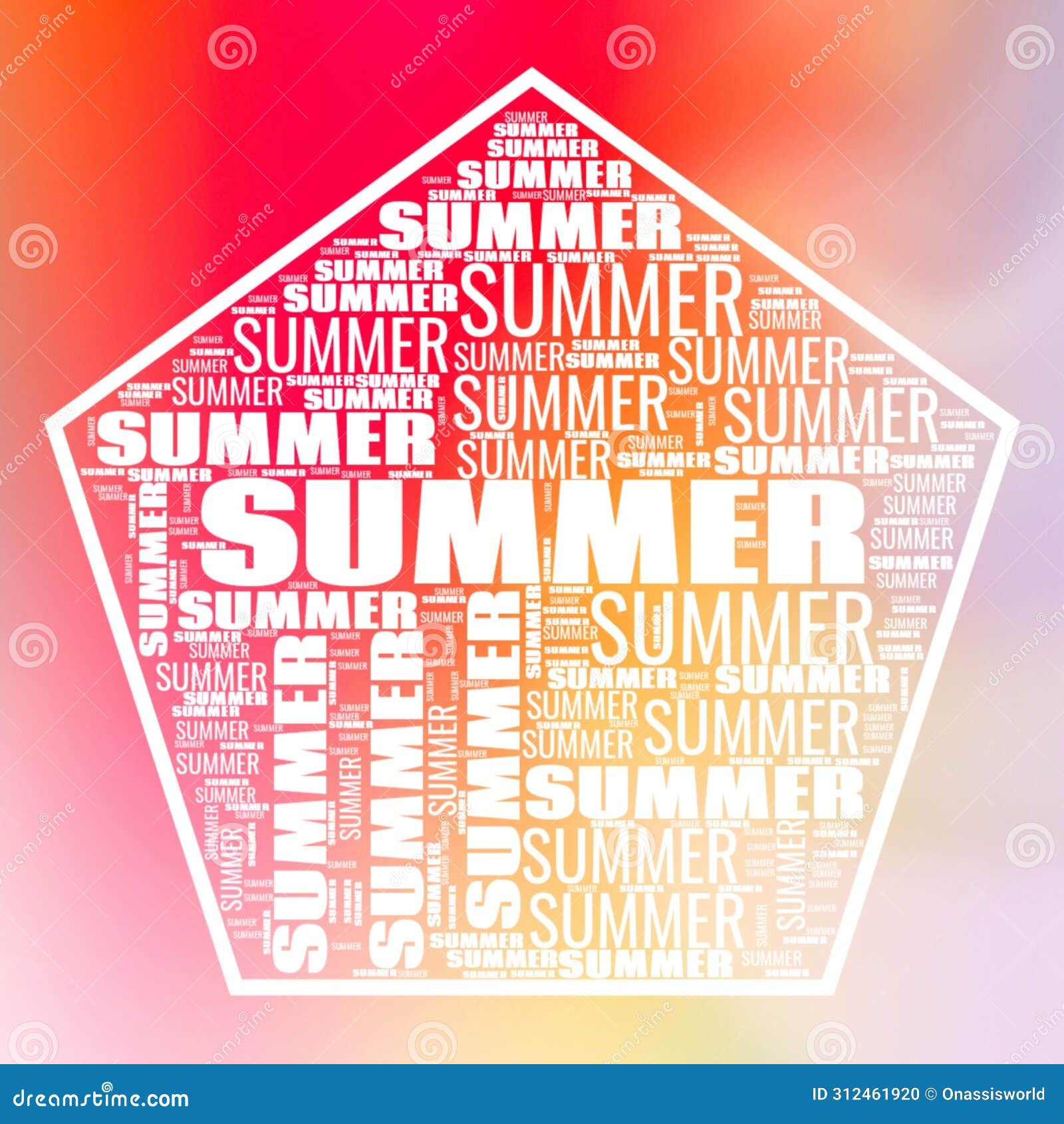 Cool Colorful Summertime Text Abstract Background Stock Illustration ...