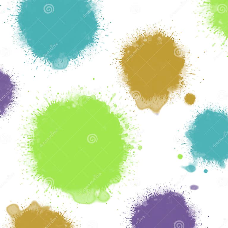 Cool colors ink blots stock illustration. Illustration of colorful ...