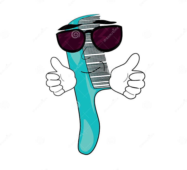 Cool Comb cartoon stock illustration. Illustration of clipart - 65426878