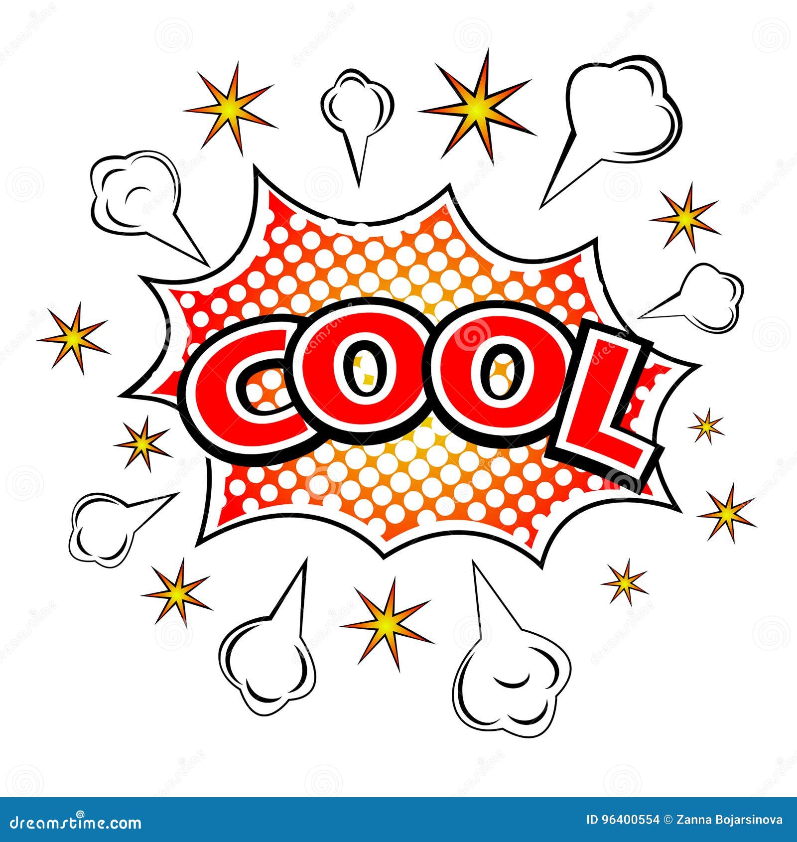 Cool Comic Word Cartoon Vector | CartoonDealer.com #96054139