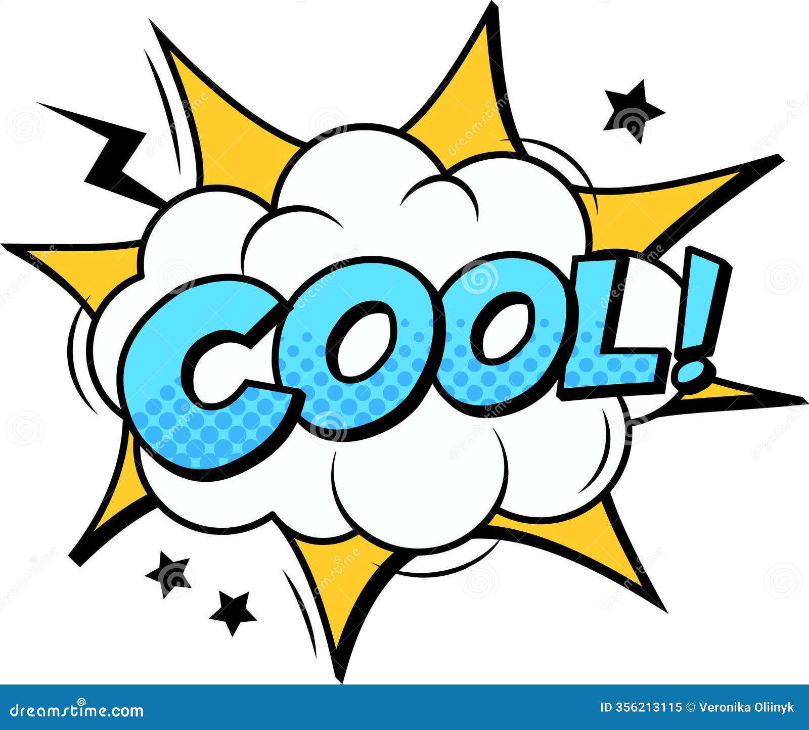 Cool Comic Word Cartoon Vector | CartoonDealer.com #96054139