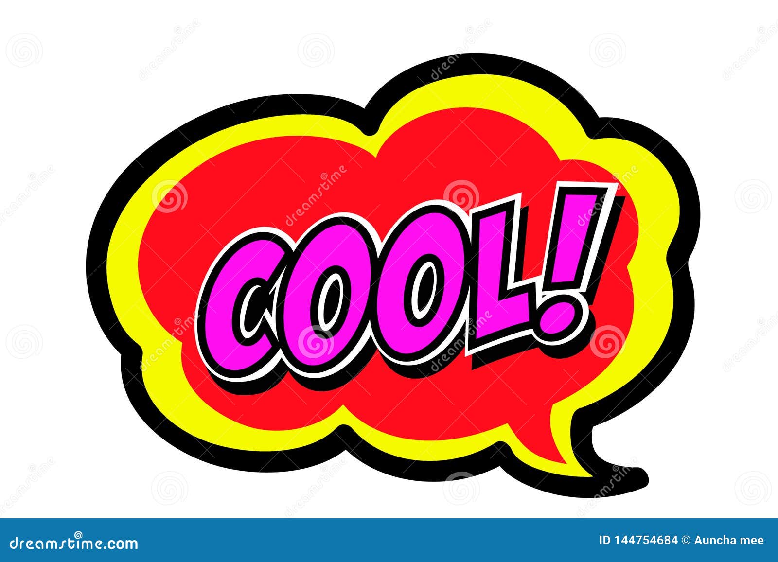 Cool Comic Word Cartoon Vector | CartoonDealer.com #96054139