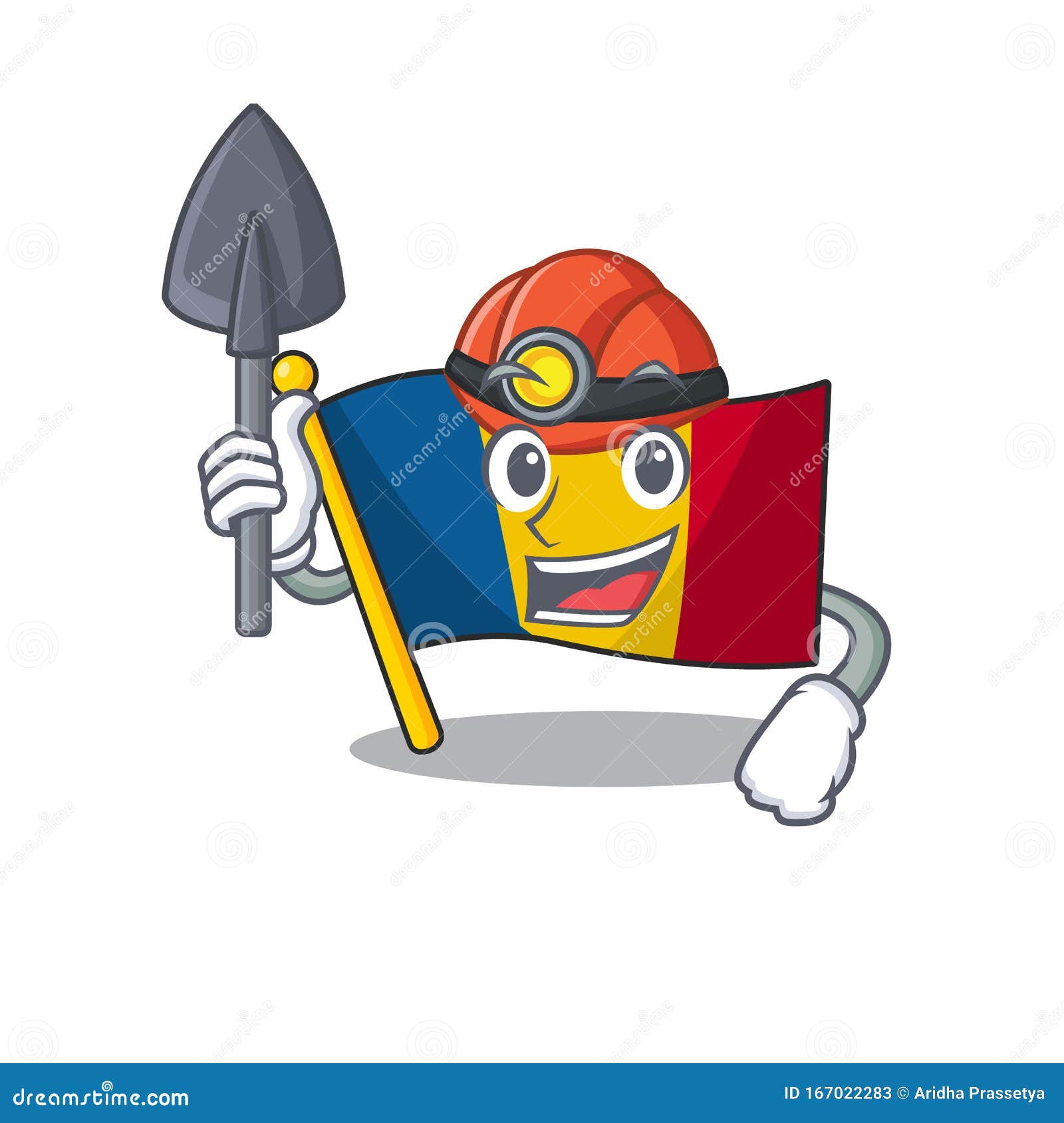 Cool Confident Miner Flag Chad Scroll Cartoon Character Design Stock ...