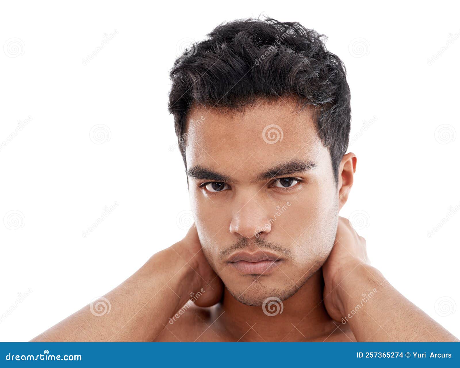 Cool and Confident. Portrait of a Handsome Young Man Isolated on White ...