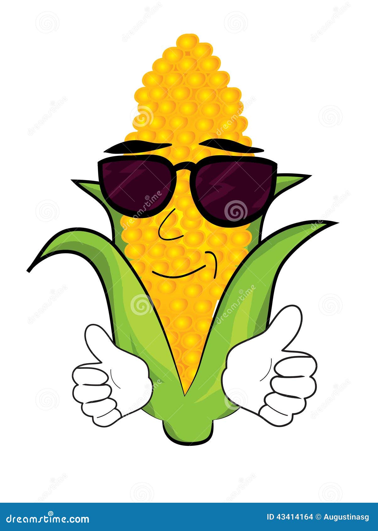 Cool Corn Cartoon Stock Illustration - Image: 43414164