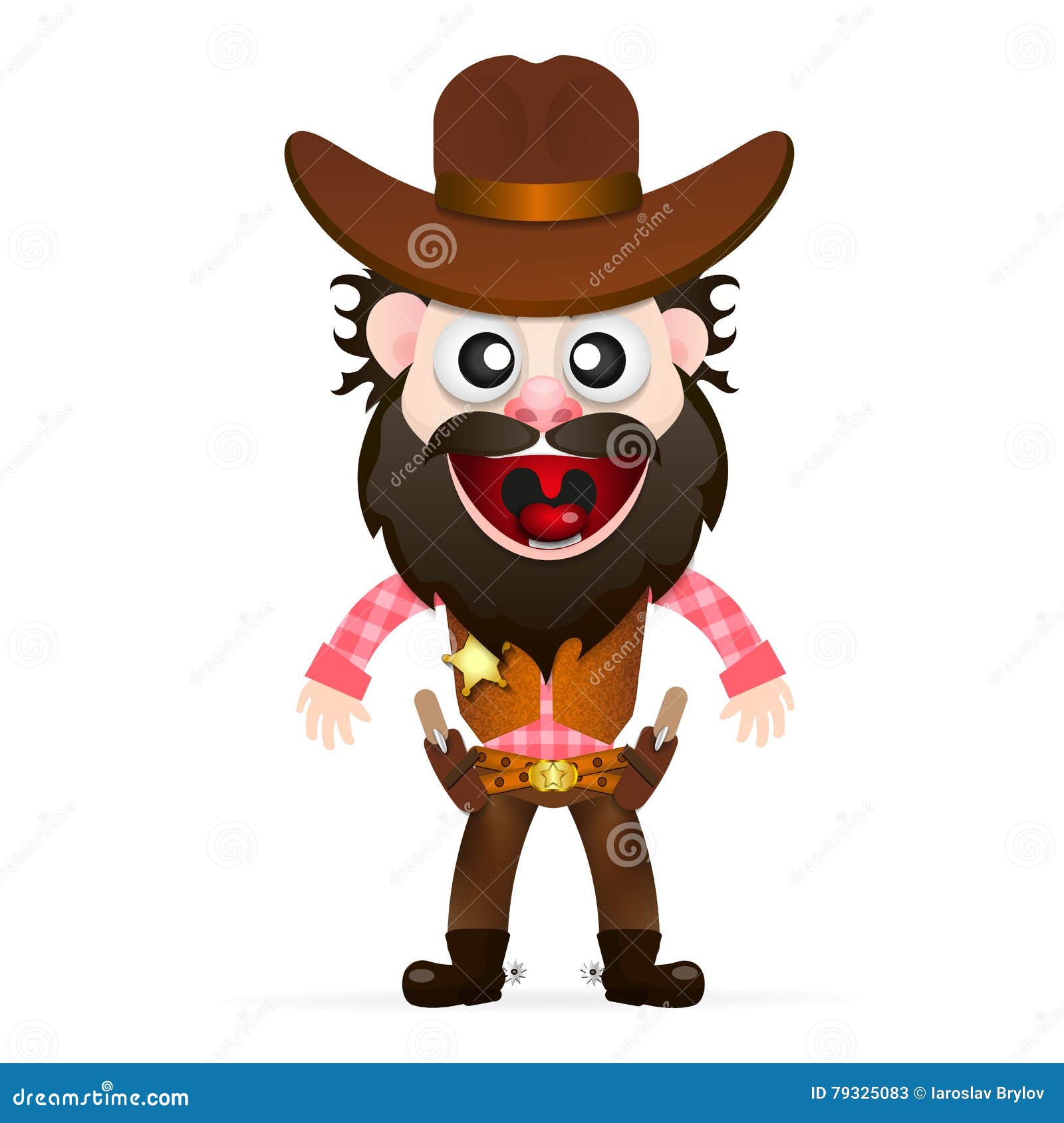 Cool cowboy is waiting for stock vector. Illustration of western - 79325083