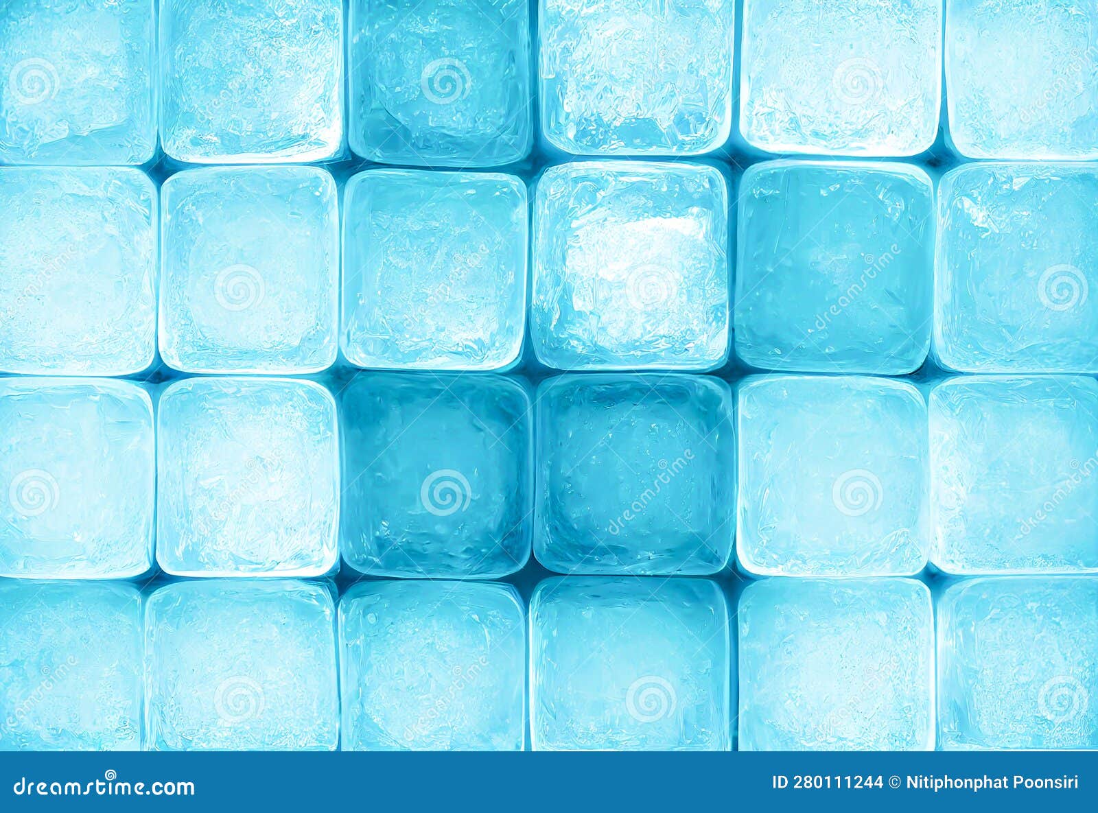 Cool Cubes of Ice Ready To Serve. Cold Square Ice Cubes with Various ...