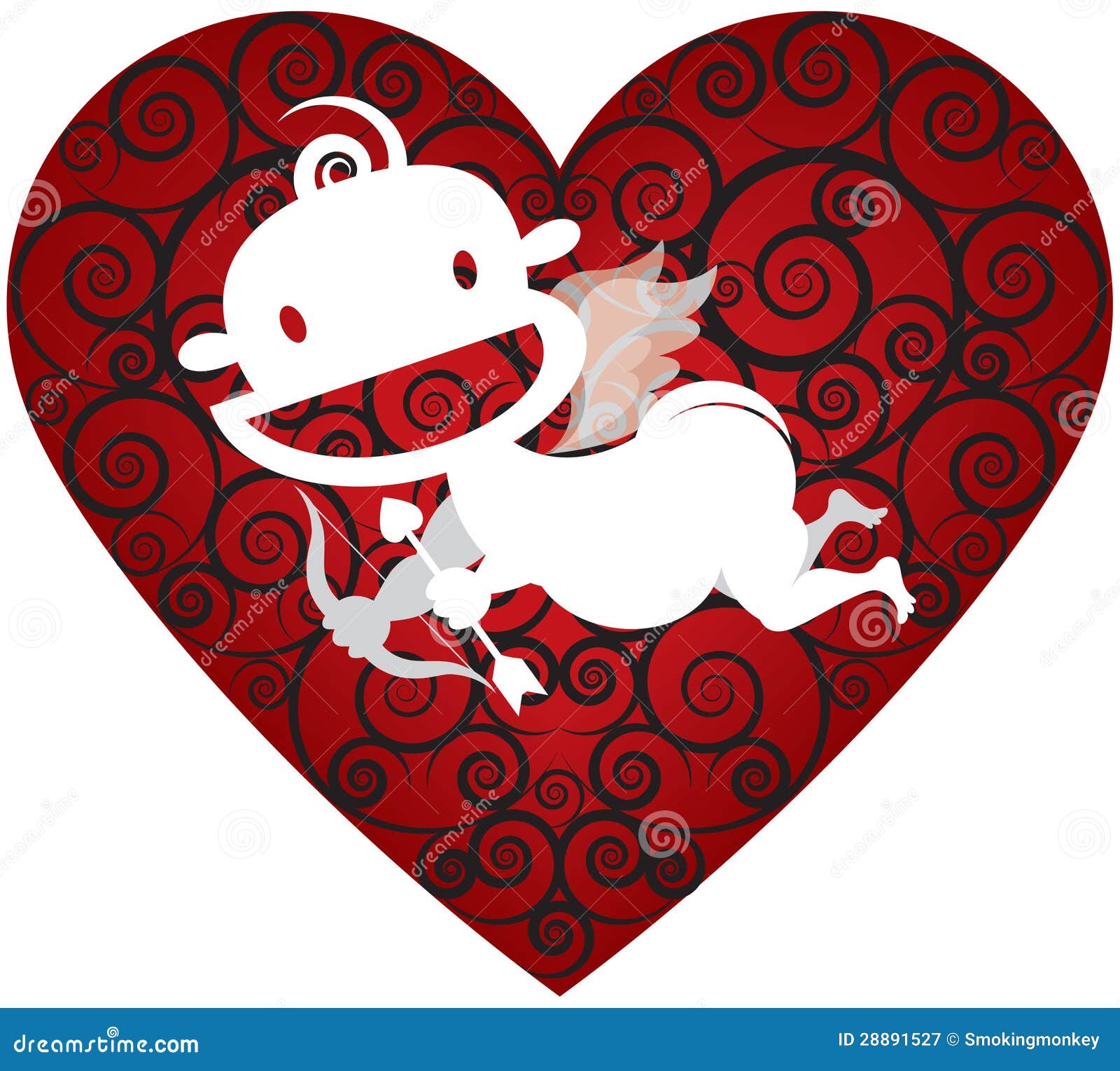 Cool Cupid stock vector. Illustration of smiling, arrow - 28891527