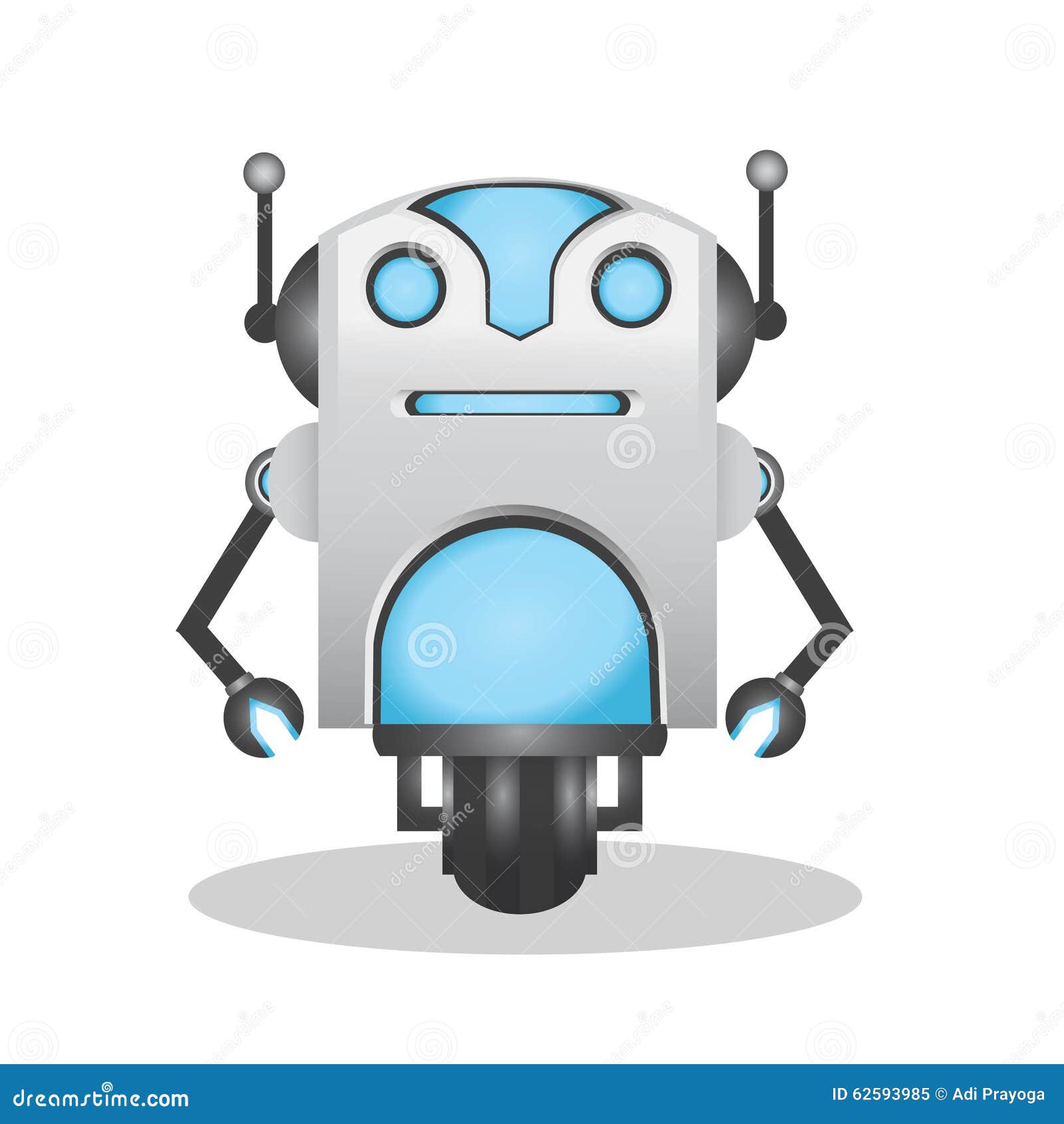 Cartoon Robot Face Icon , Web Icon Set - Vector Illustration ...