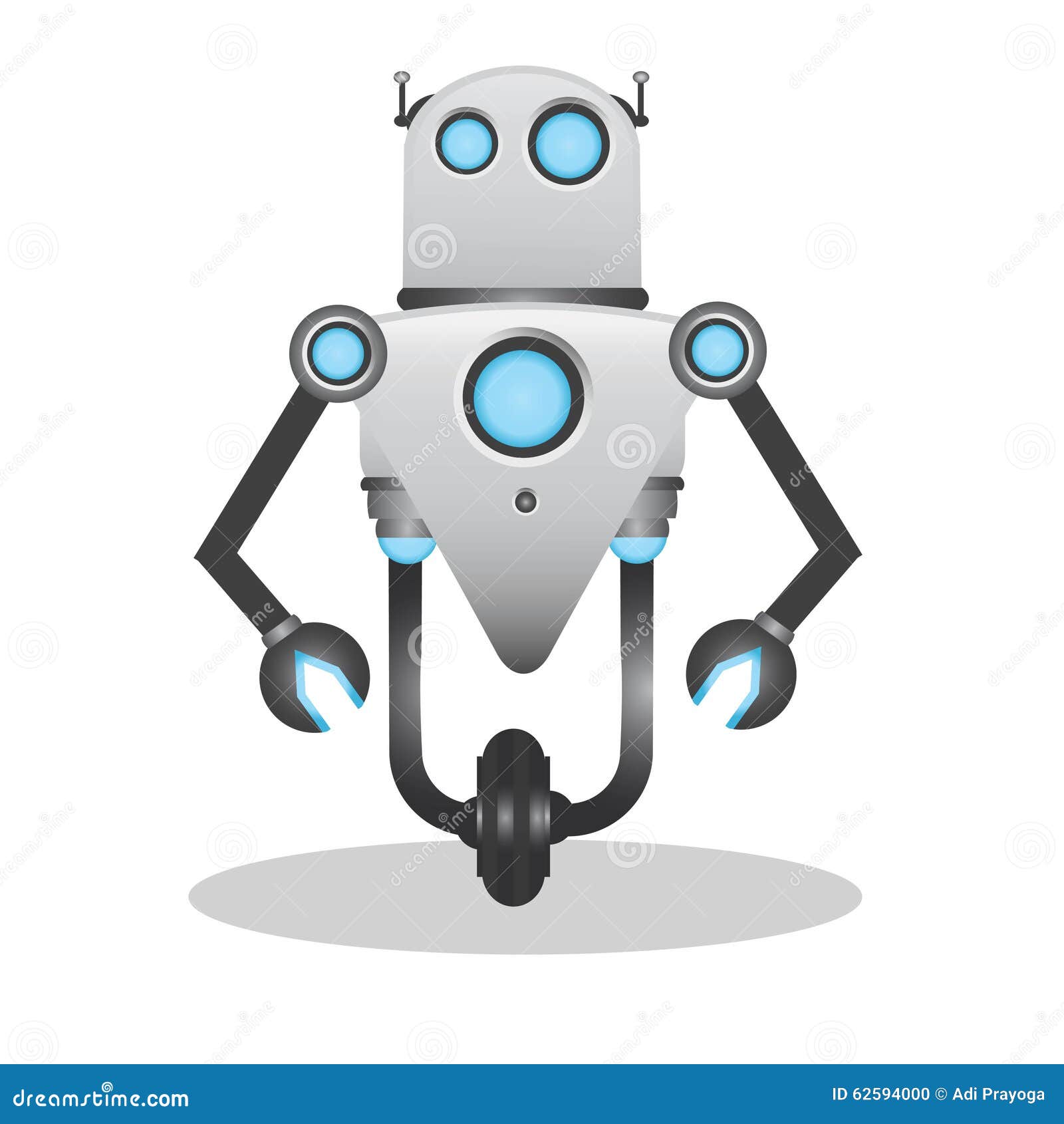 Cartoon Robot Face Icon , Web Icon Set - Vector Illustration ...