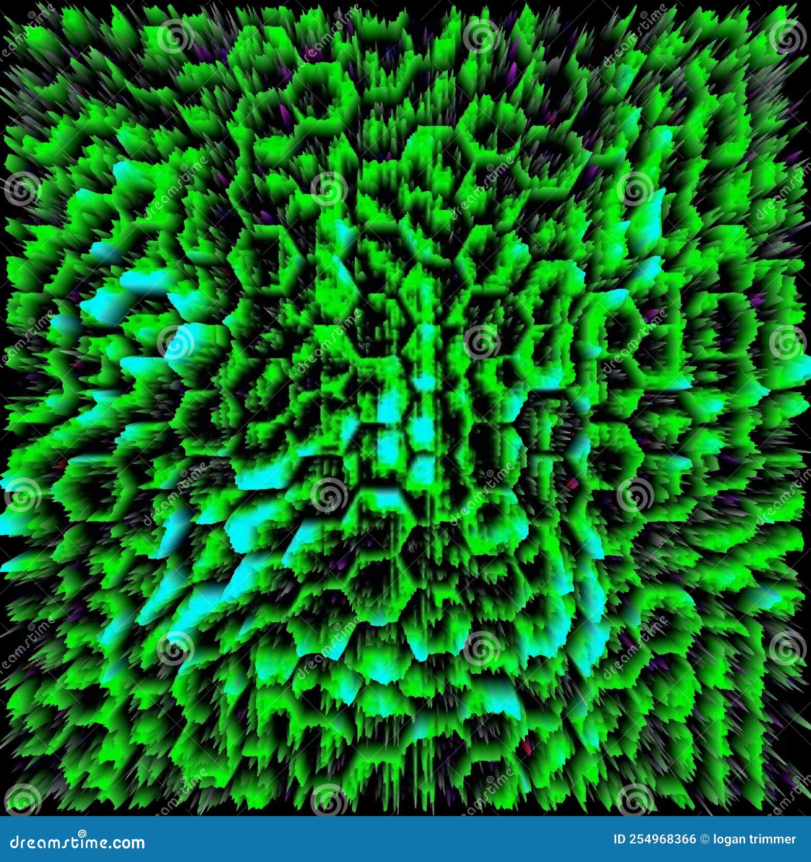 Cool 3d Green Black Teel Pattern Stock Illustration - Illustration of ...