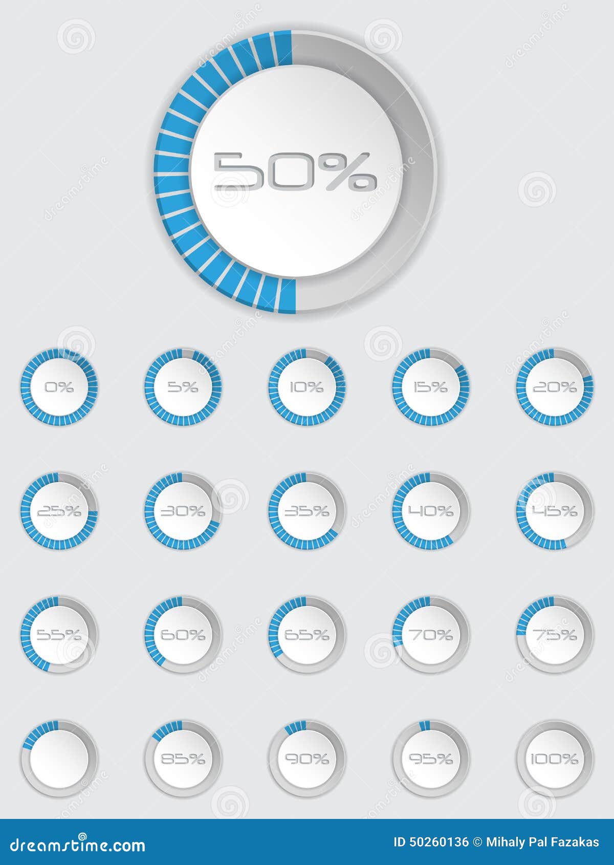 Cool 3d Loader Icon Set in Blue Stock Vector - Illustration of icon ...