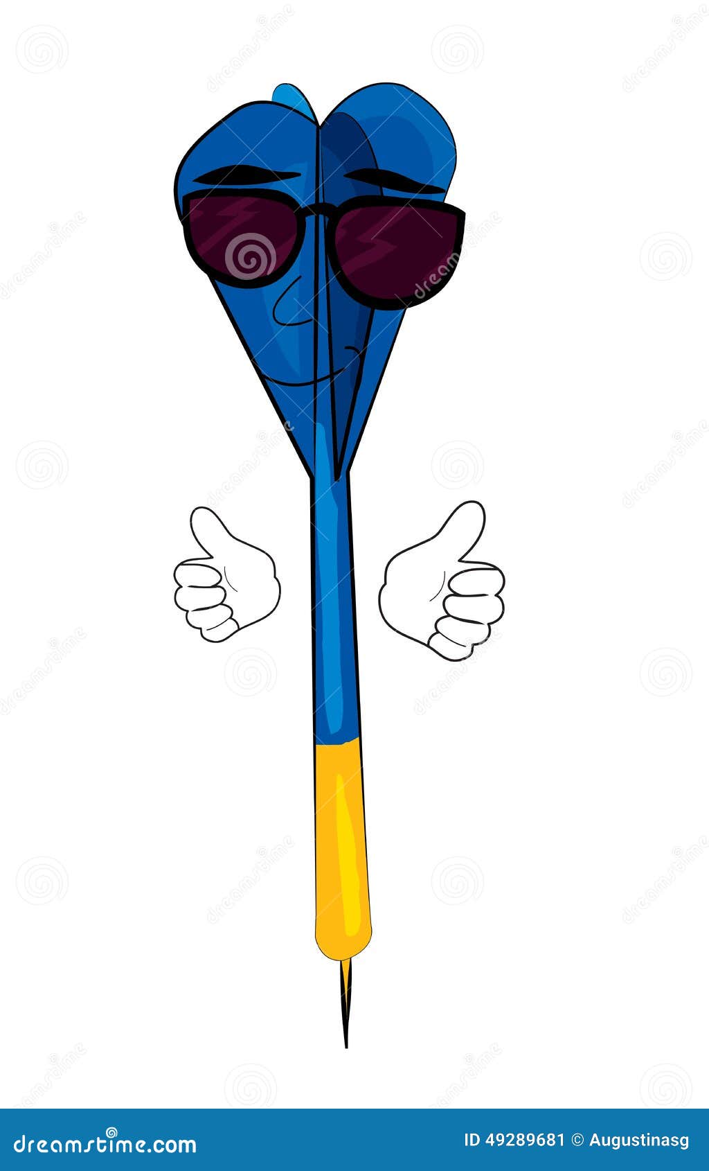 Cool darts arrow cartoon stock illustration. Illustration of symbol ...