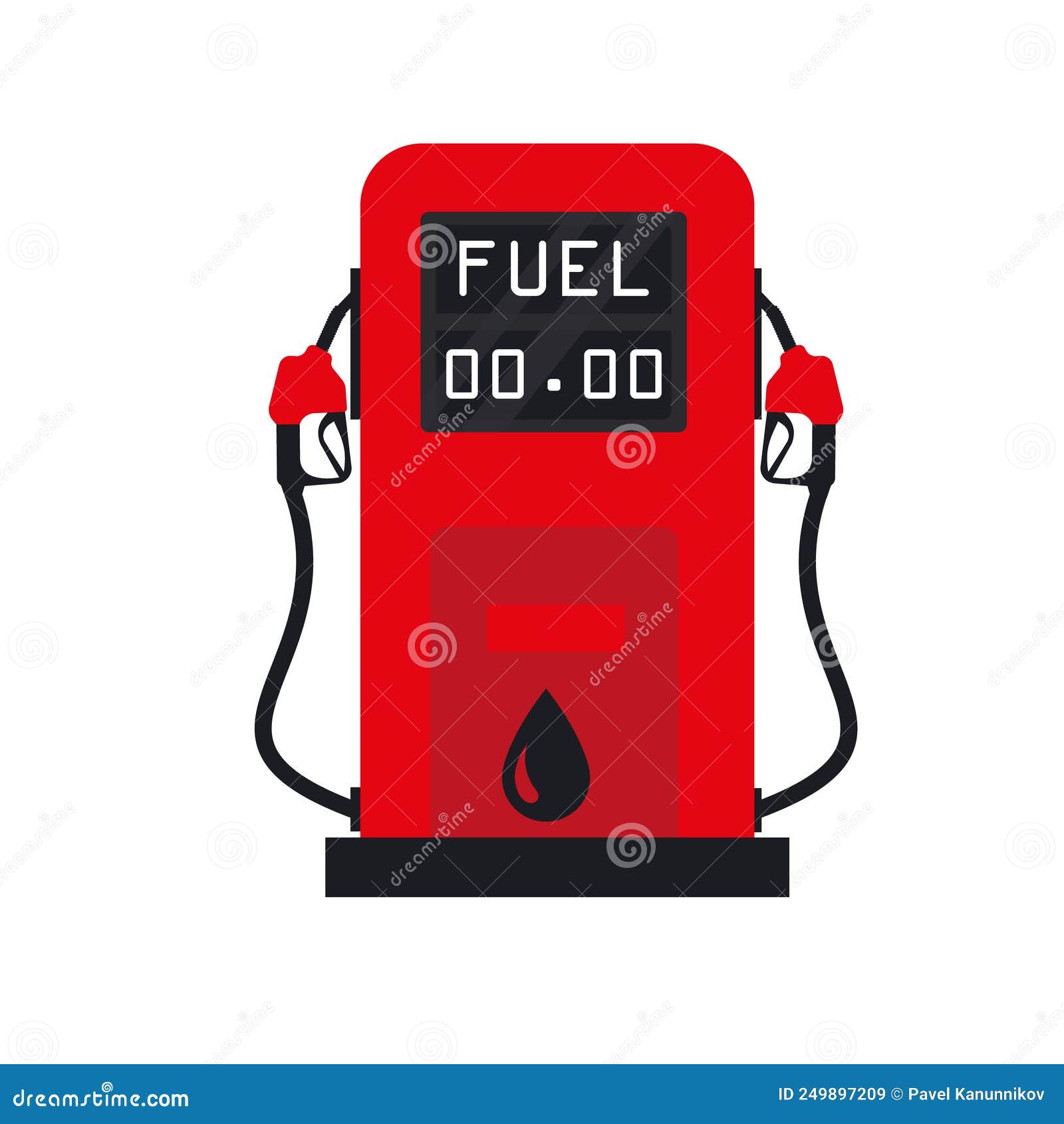 Cool Detailed Vector Flat Design Modern and Retro Gas Pumps Isolated ...