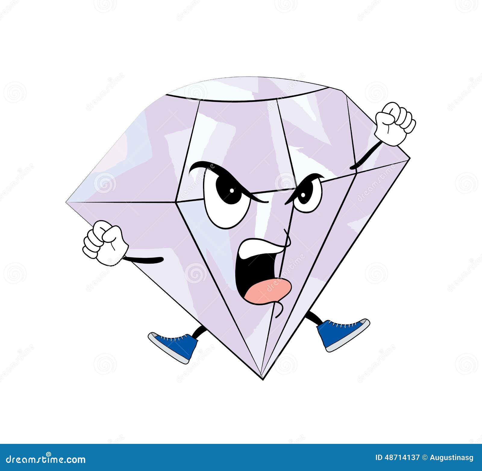 Cool diamond cartoon stock illustration. Illustration of clipart - 48714137