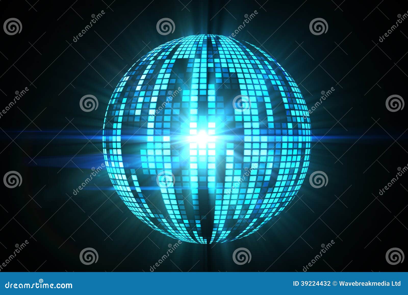 Cool disco ball design stock illustration. Illustration of colour ...