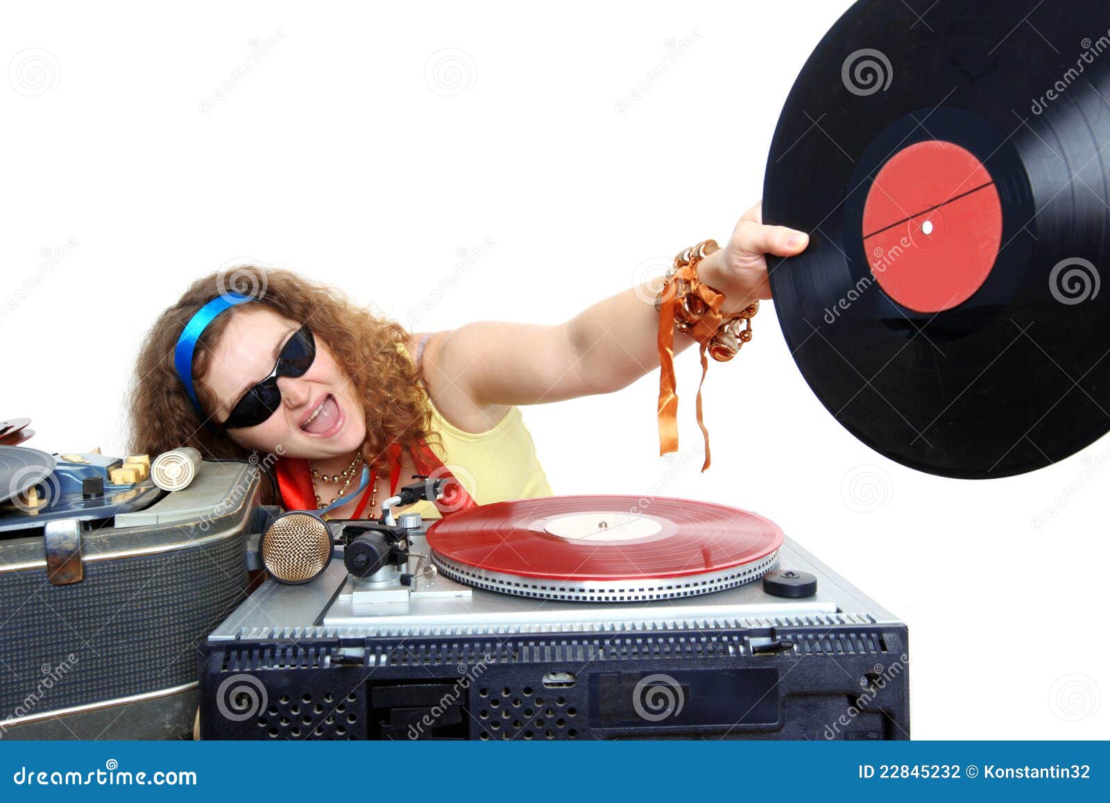 Cool DJ stock photo. Image of girl, discotheque, groovy - 22845232