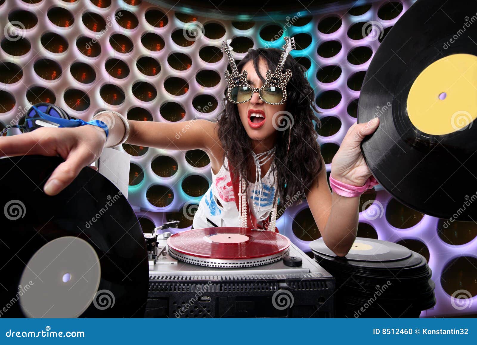 Cool DJ stock photo. Image of funky, guitar, player, beautiful - 8512460