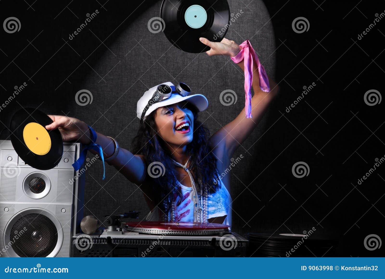 Cool DJ stock photo. Image of discotheque, girl, people - 9063998