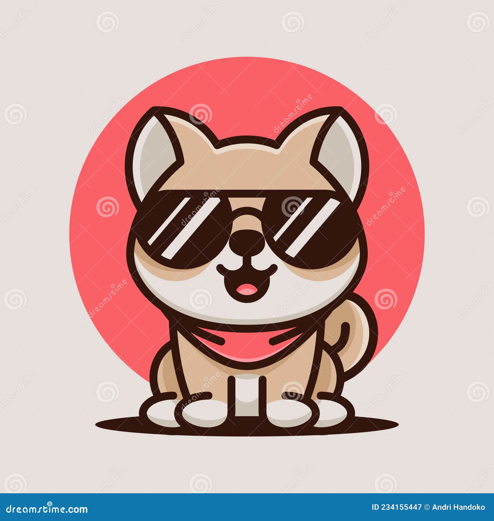 COOL DOG MASCOT LOGO stock vector. Illustration of cool - 234155447