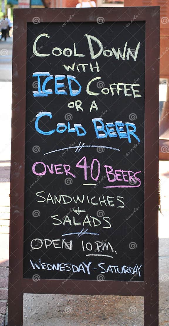 Cool down sign stock image. Image of city, coffee, outside - 14899149