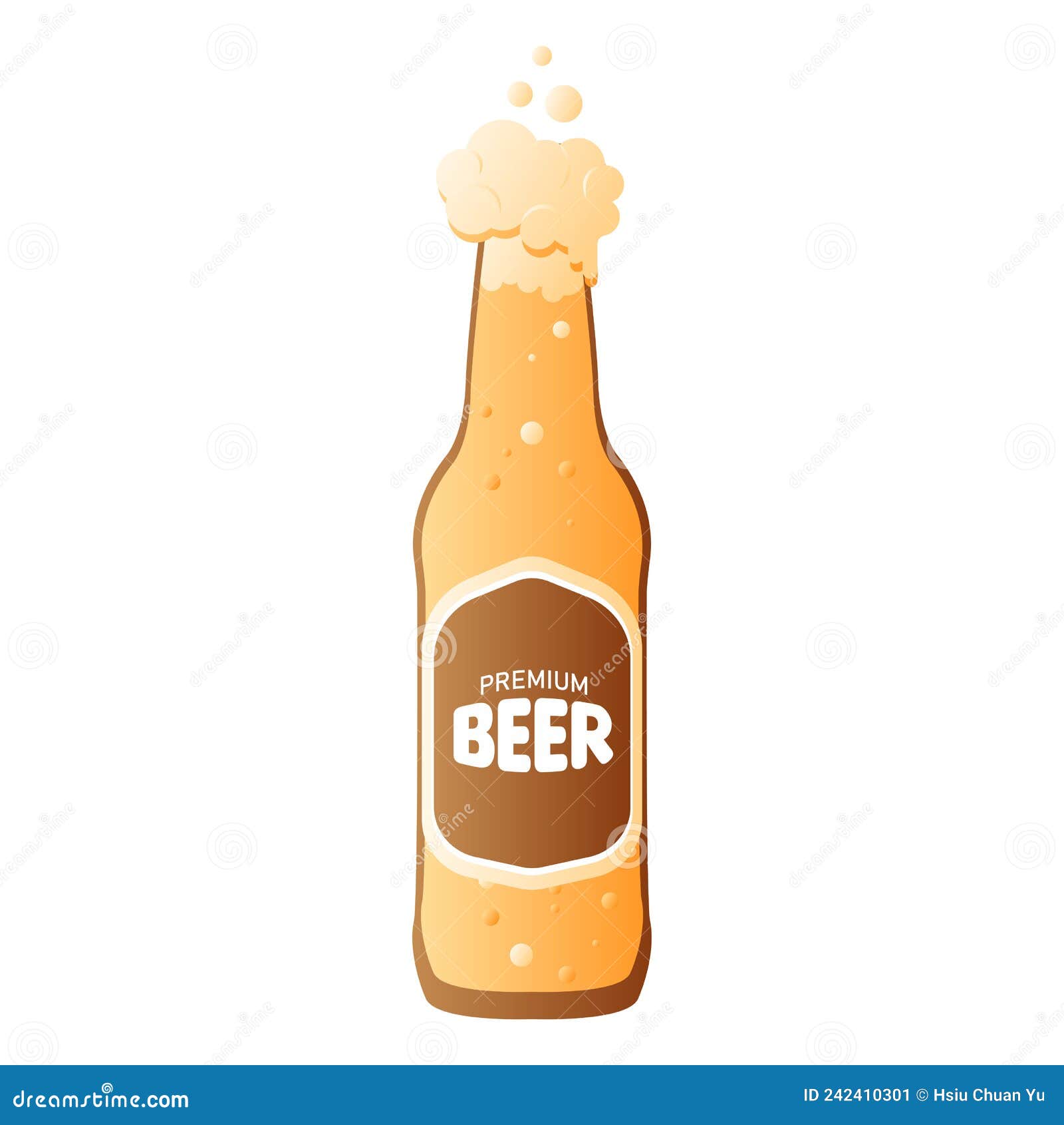 Cool Drink Beer Bottle Cartoon Vector Illustration Isolated Object ...