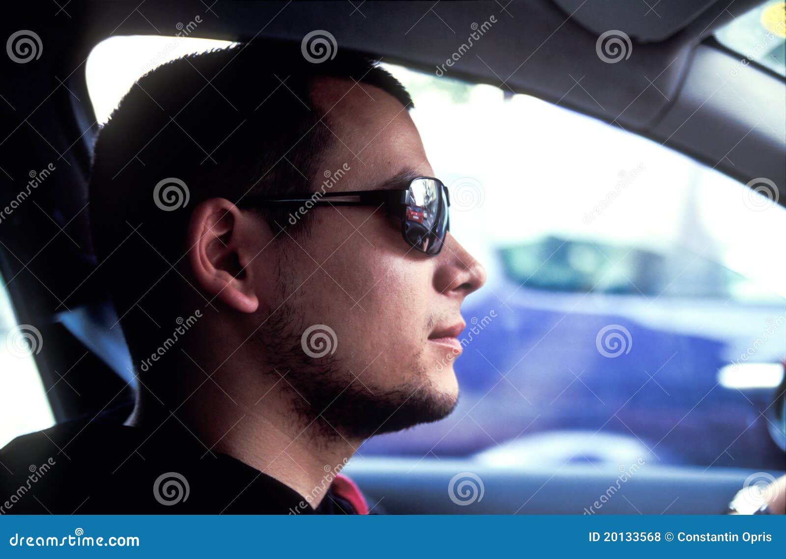 Cool Driver with Sunglasses Stock Photo - Image of caucasian, wear ...