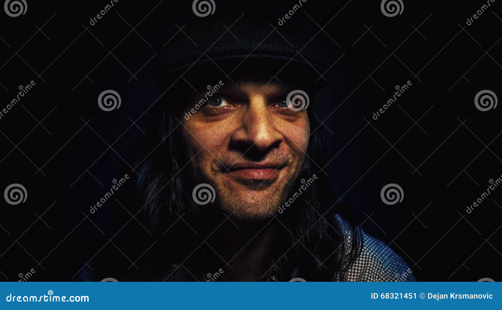 Cool Dude in Cool Mood stock image. Image of dark, artist - 68321451