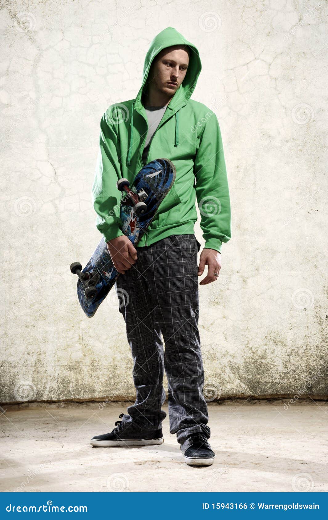 Cool dude skateboarder stock photo. Image of green, alone - 15943166