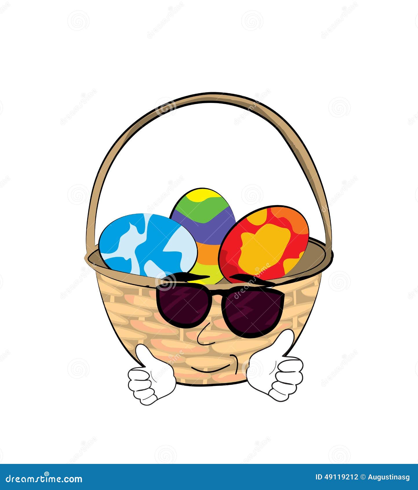 Cool easter basket cartoon stock illustration. Illustration of basket ...