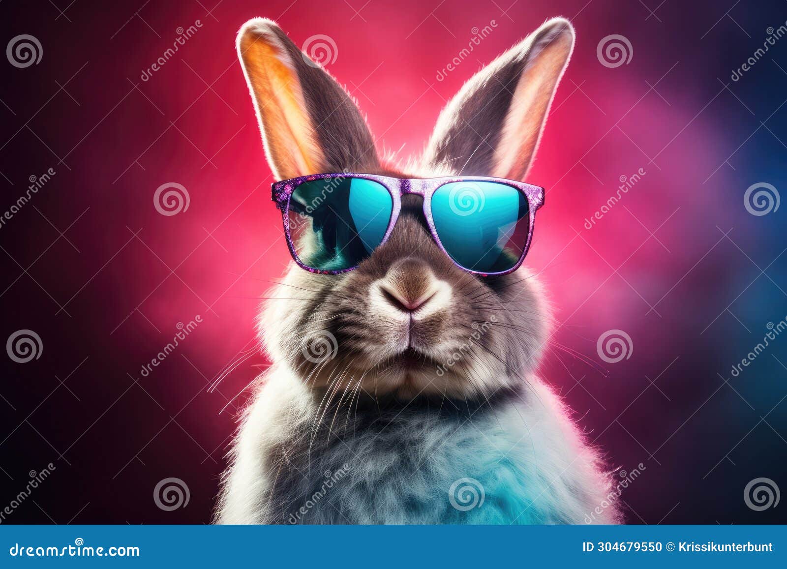 Cool Easter Bunny with Sunglasses AI Generated Stock Photo - Image of ...