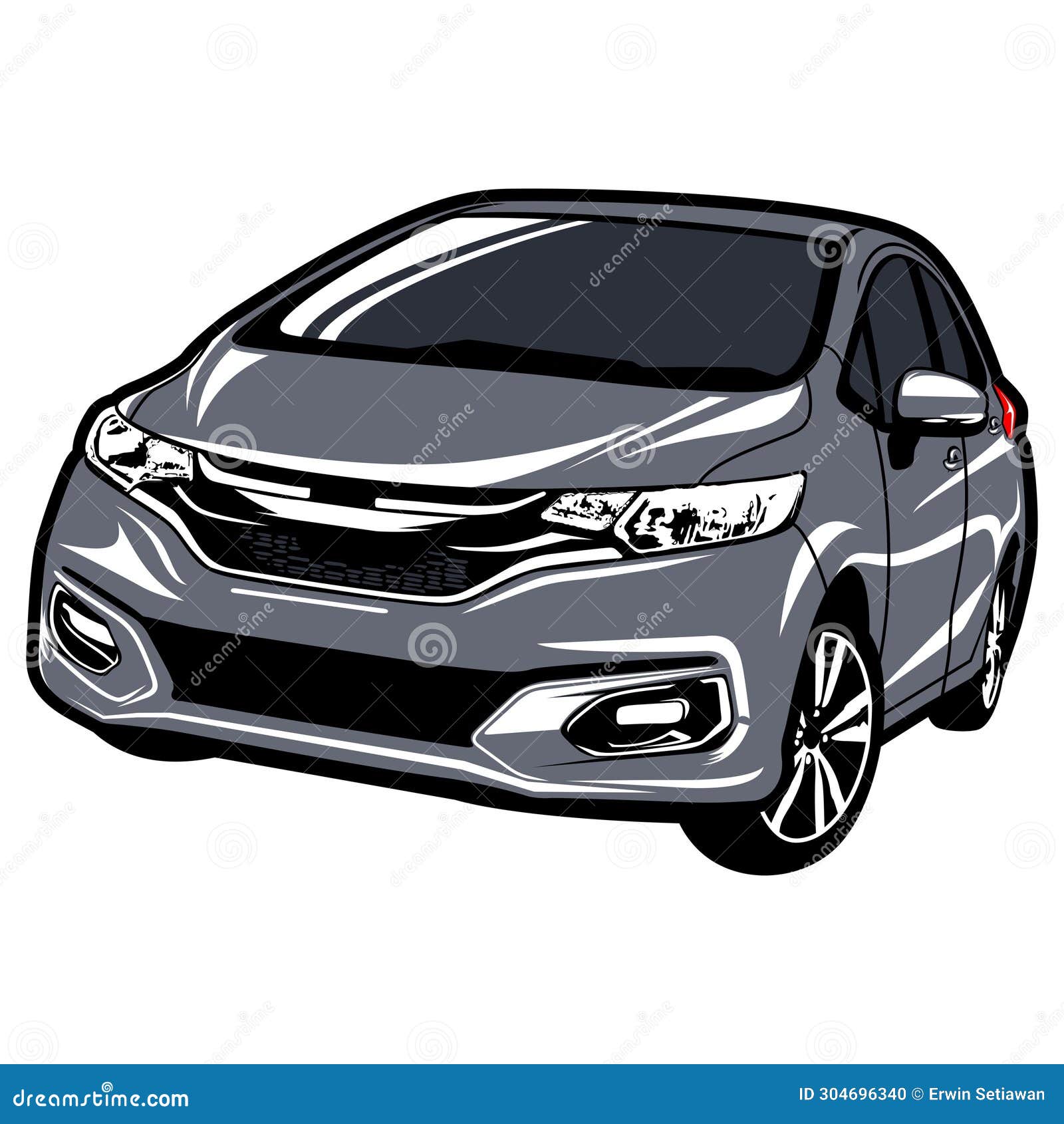 Cool and Elegant Car Front View Left Side Stock Illustration ...