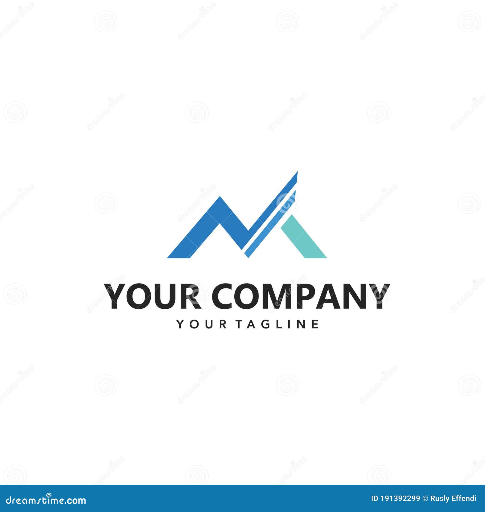 Cool and Elegant Initial Letter M Stock Vector - Illustration of ...