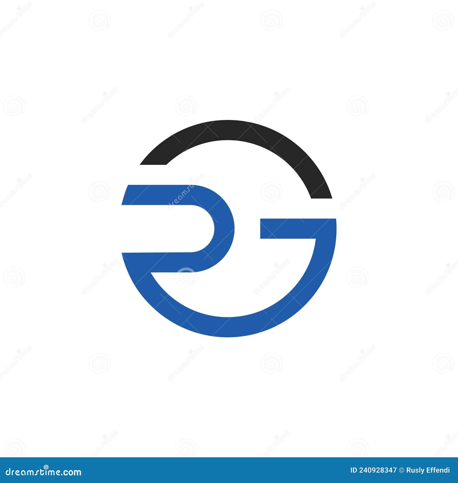 Cool and Elegant Initial Letter RG Stock Vector - Illustration of ...