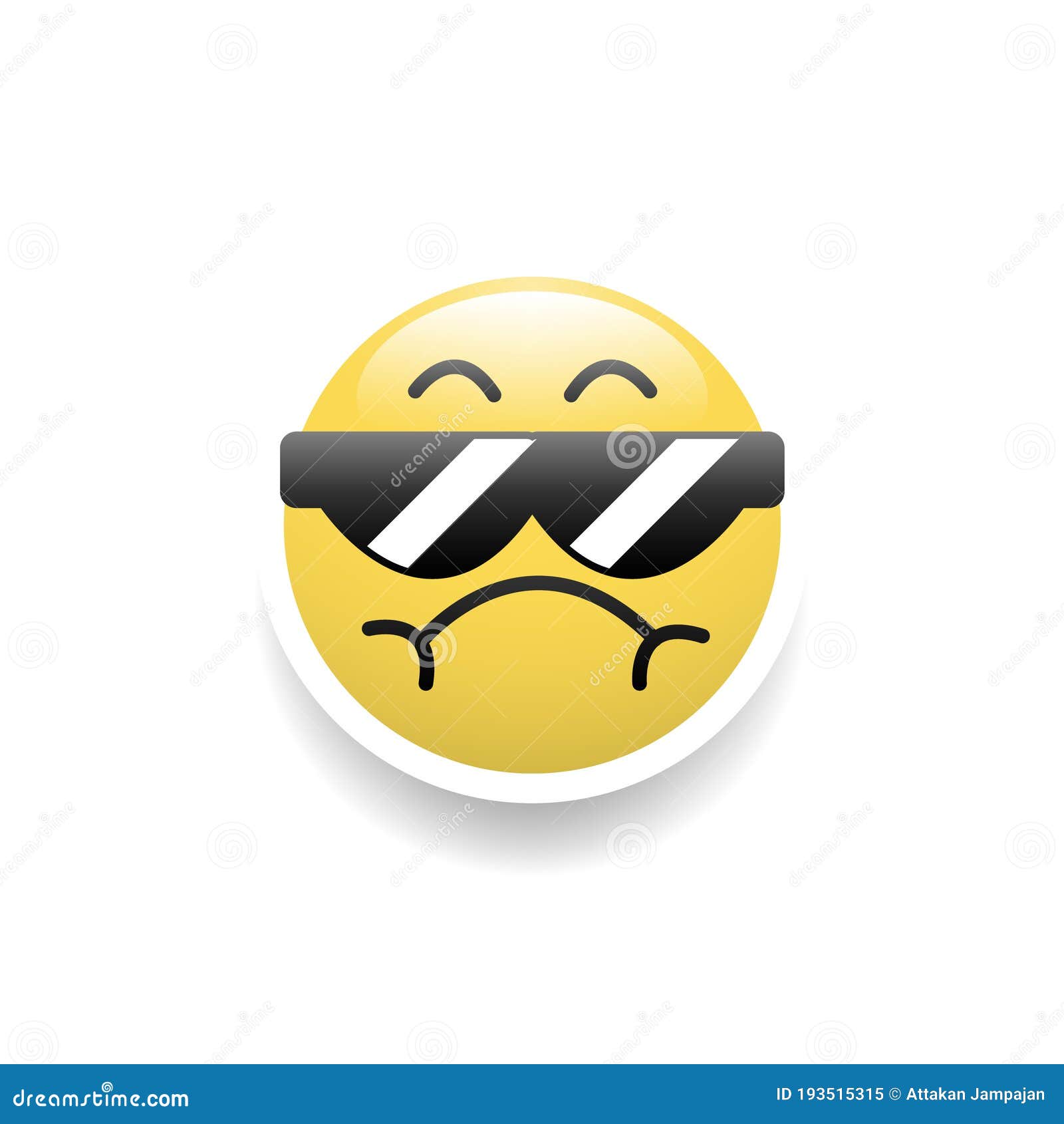 Cool Emoticon Icon,Vector and Illustration Stock Vector - Illustration ...