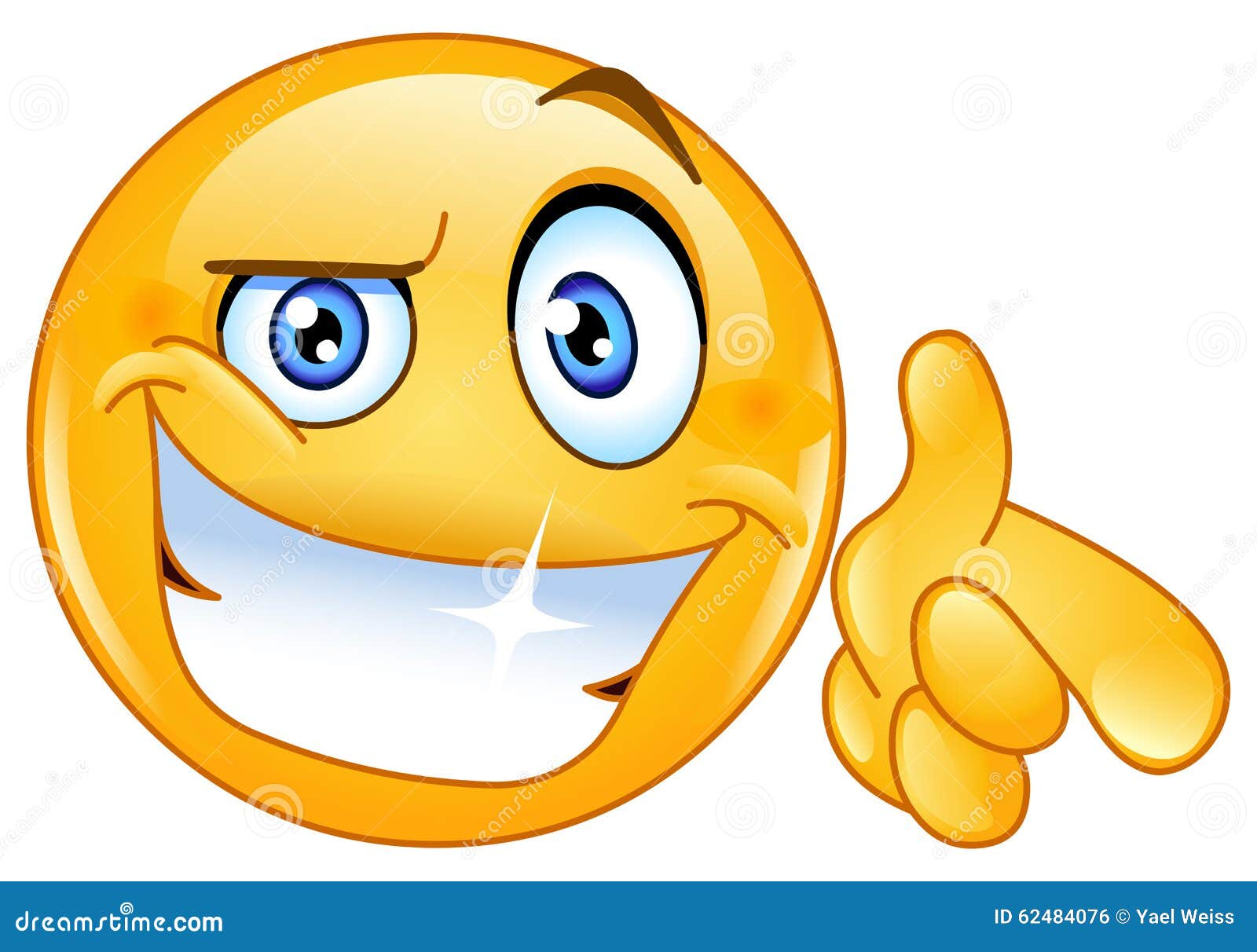 Cool Emoticon Pointing at You Stock Vector - Illustration of click ...