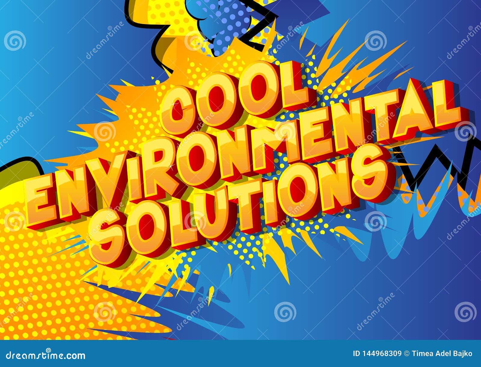 Cool Environmental Solutions - Comic Book Style Words. Stock Vector ...