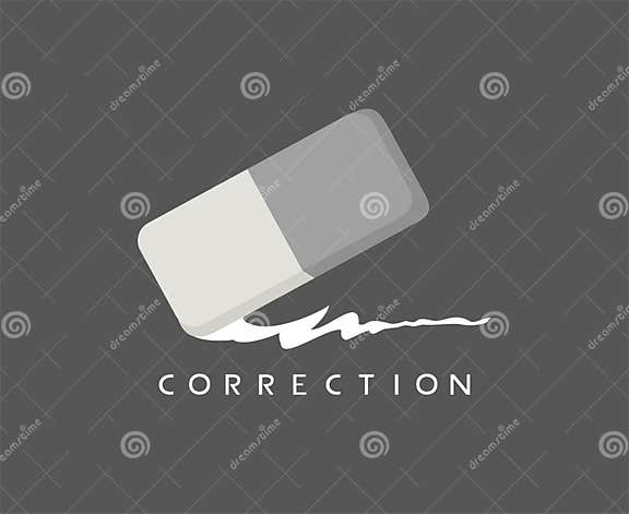 Cool Eraser and Correction Message Flat Draw Stock Vector ...