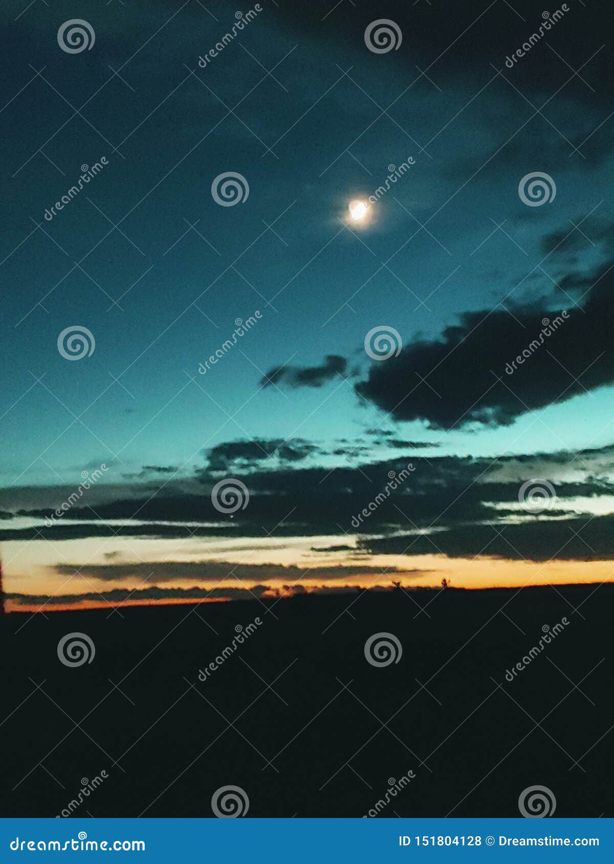 Cool Evening reflection stock photo. Image of horizon - 151804128