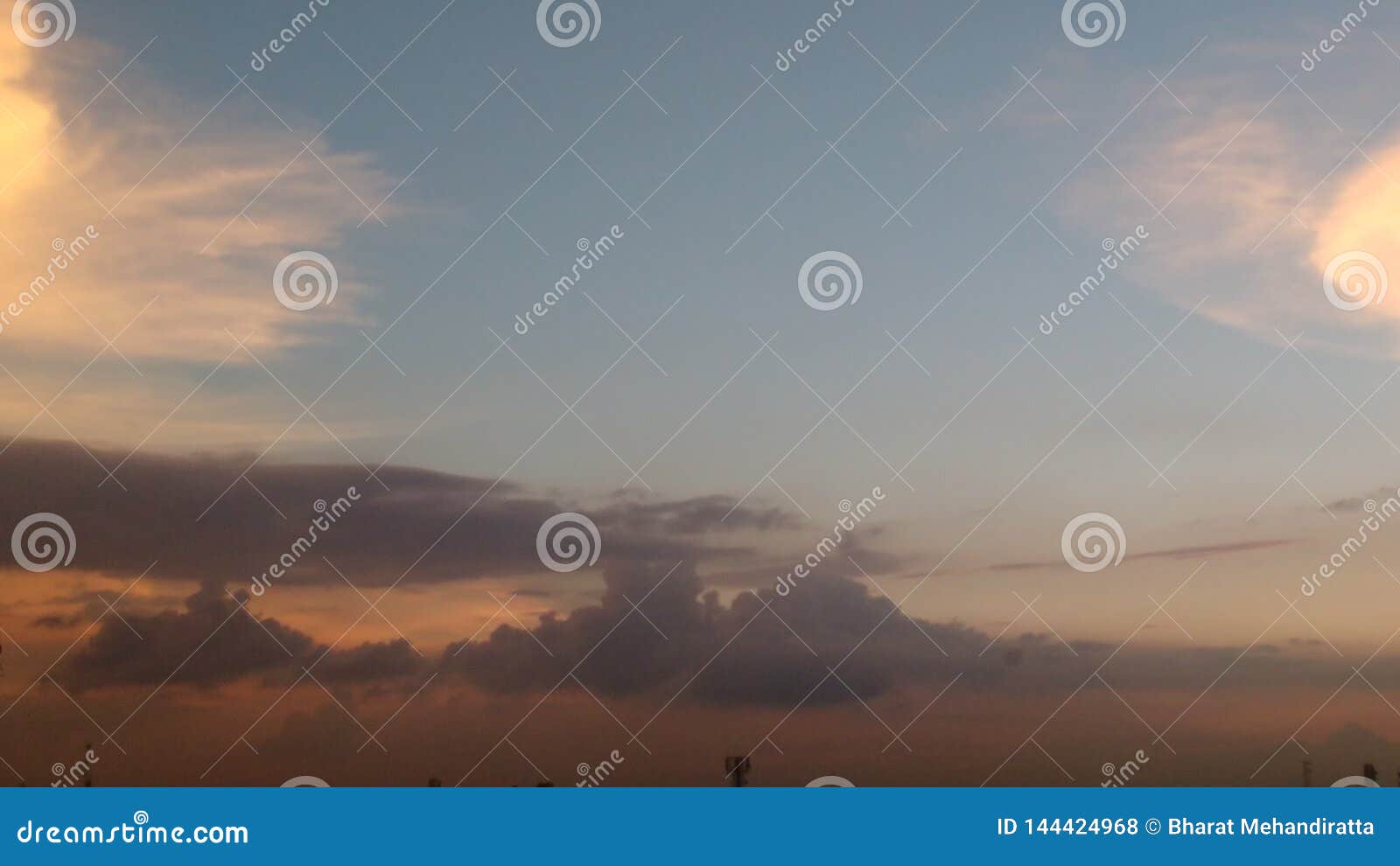 Cool evening stock photo. Image of cloudy, evening, sunset - 144424968