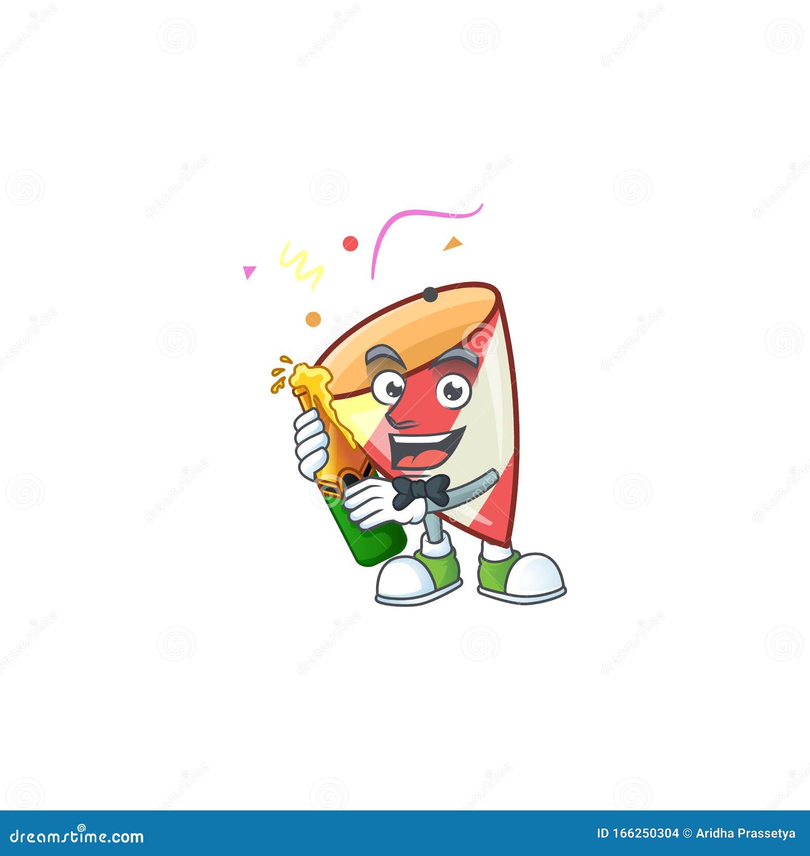 Cool Exploding Confetti with Beer Mascot Cartoon Style Stock Vector ...