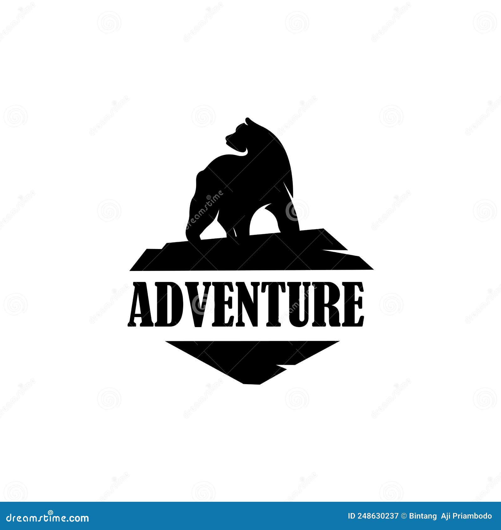 Cool Explorer Bear, Mountain Camping Gift Stock Vector - Illustration ...