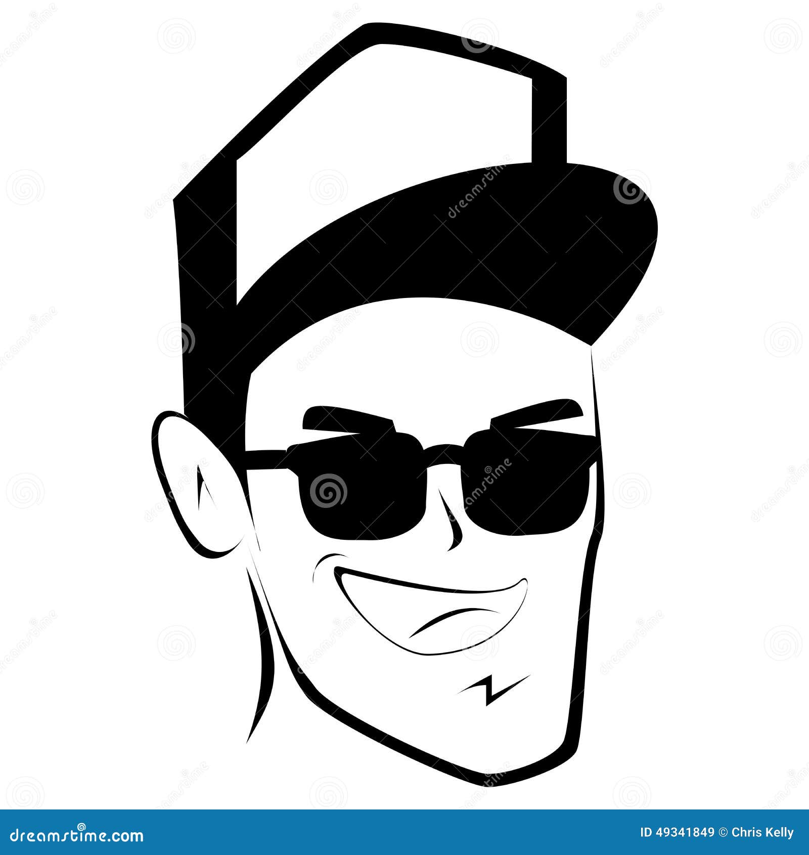 Cool Face stock vector. Illustration of adult, fashion - 49341849