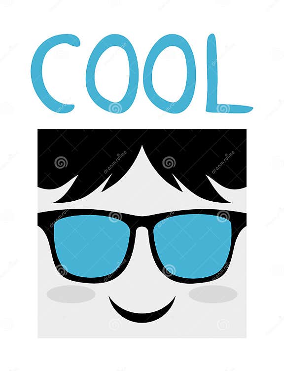 Cool face icon stock vector. Illustration of expression - 88342121